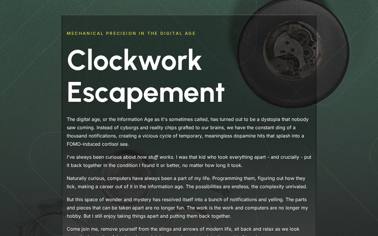 Clockwork Escapement